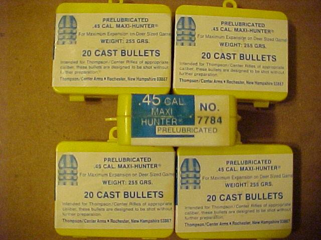 100 Thompson Center T/C 45 Cal Maxi-Hunter Bullets For Sale at ...