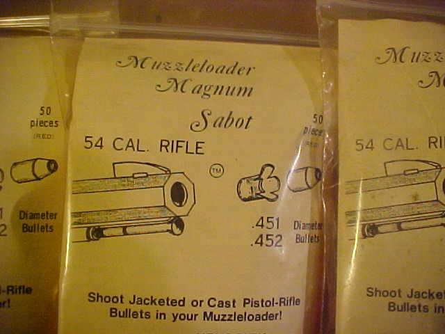 54 Cal Sabots 150 Pcs 451 452 Bullets For Sale at GunAuction.com - 9567674