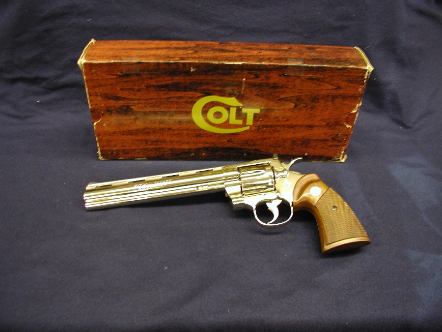 Colt Python Target 8 Inch Barrel 38 Spl Nickel For Sale at GunAuction ...