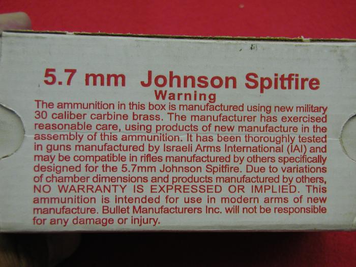 5.7 Johnson Spitfire For Sale at GunAuction.com - 8679312