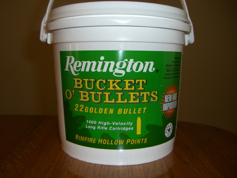 22 Lr , Bucket 22lr Ammo 1400 Rnds Brass Plated Hp For Sale at ...