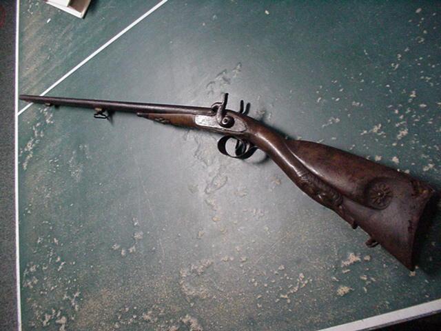 Unknowna Pre 1900 European Boar`S Head Carved Shotgun For Sale at ...