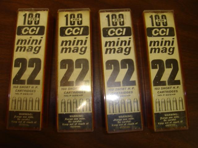 4 Boxes (100 Each) Cci Mini Mag 22 Short Hp For Sale at GunAuction.com ...