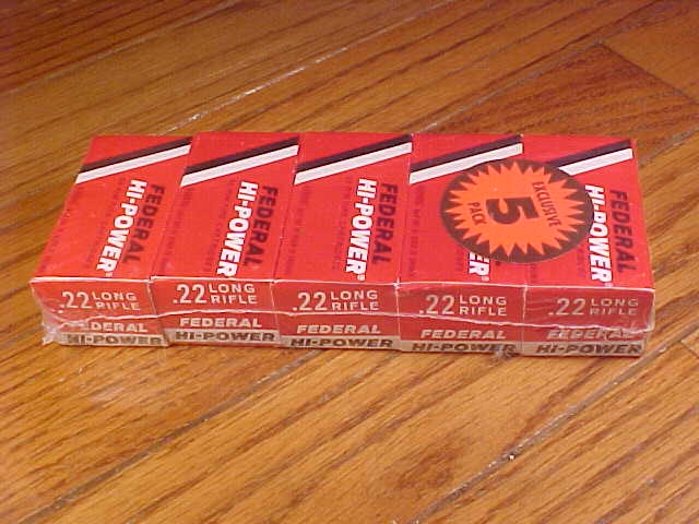 5 Boxes Of Federal Hi-Power .22 Lr Solid Point For Sale at GunAuction ...