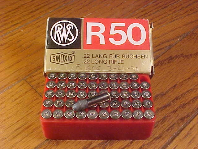 Box Of Rws R50 Competition Match .22 Long Rifle For Sale at GunAuction ...