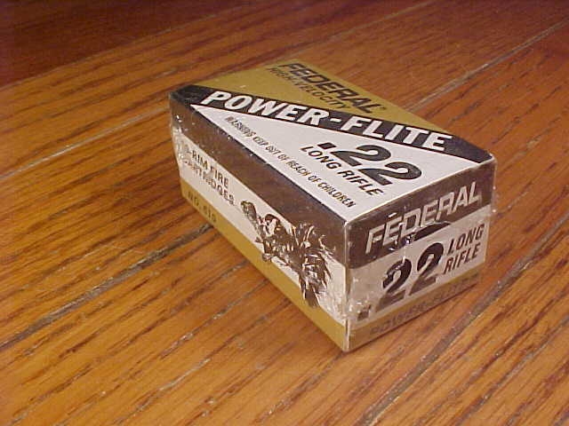 Older Box Of Federal Power-Flite .22 Long Rifle For Sale at GunAuction ...