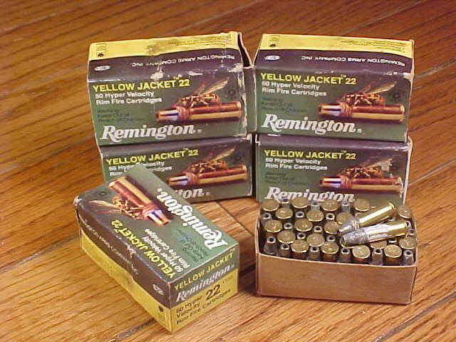5 Boxes Rem. Yellow Jacket Hyper Velocity .22lr Hp For Sale at ...