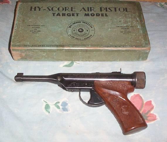 Hy-Score Air Pistol Pellet Gun W/Box Old For Sale at GunAuction.com ...