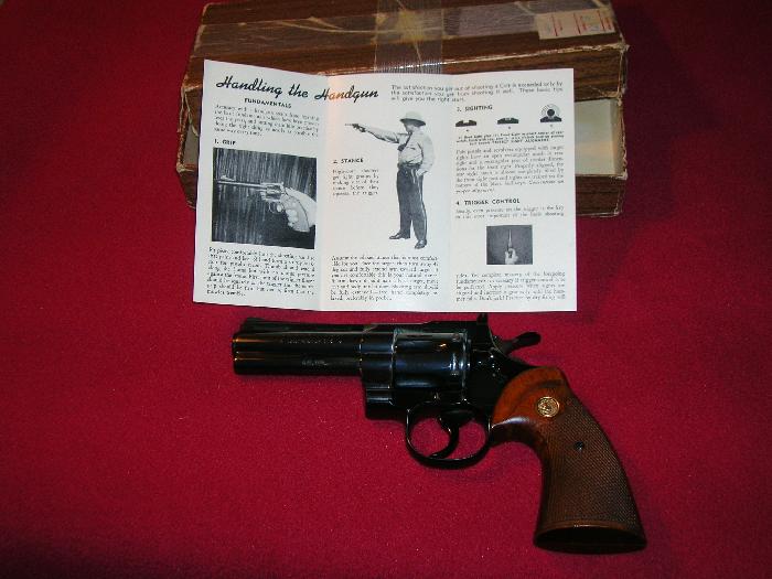 Colt 1965 Python 357 Mag--4'-- Blue With Box For Sale at GunAuction.com ...