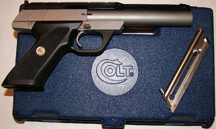 Colt Target Model .22 Stainless 6" 98 For Sale at GunAuction.com - 8638196
