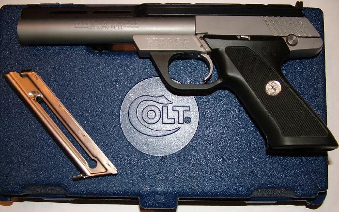 Colt Target Model .22 Stainless 6" 98 For Sale at GunAuction.com - 8638196