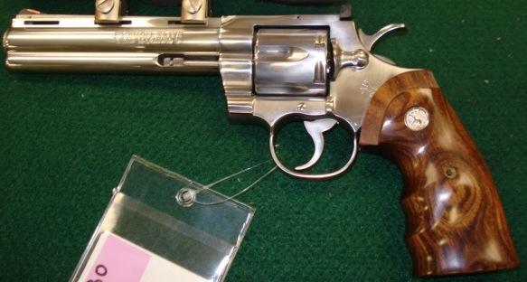 Colt Python Elite Stainless 357 6 In Barrel Walnut Finger Groove ...
