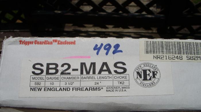 New England Firearms, Co Nef Sb2-Mas 10 Gauge 2 Barrel Set ` ` For Sale ...