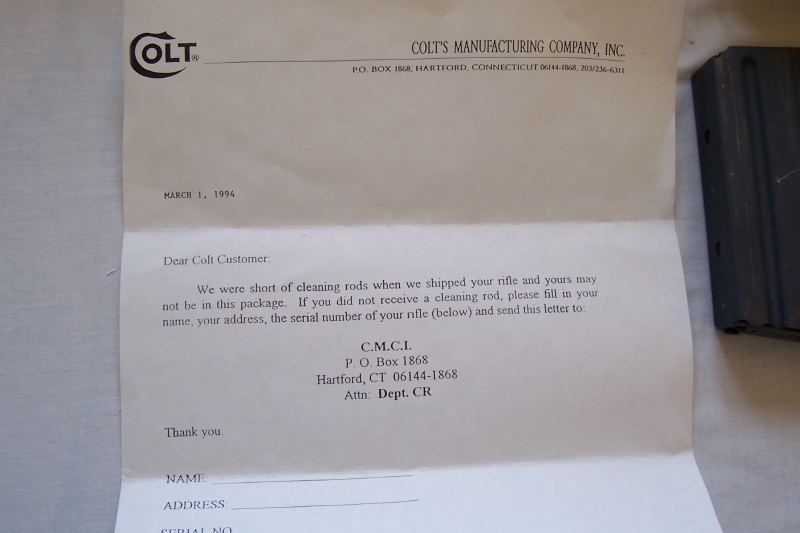 Colt Model R6551 Pre-Ban Ar-15 Sporter Target For Sale at GunAuction ...