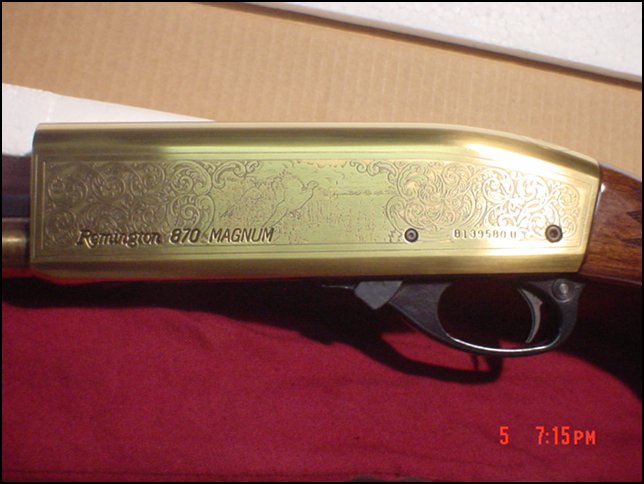 Remington ,870,20gamagnum,Engraved/Gold For Sale at GunAuction.com ...