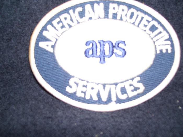 Amer Protec Sec Aps Officer Serv Patch For Sale at GunAuction.com - 7786106