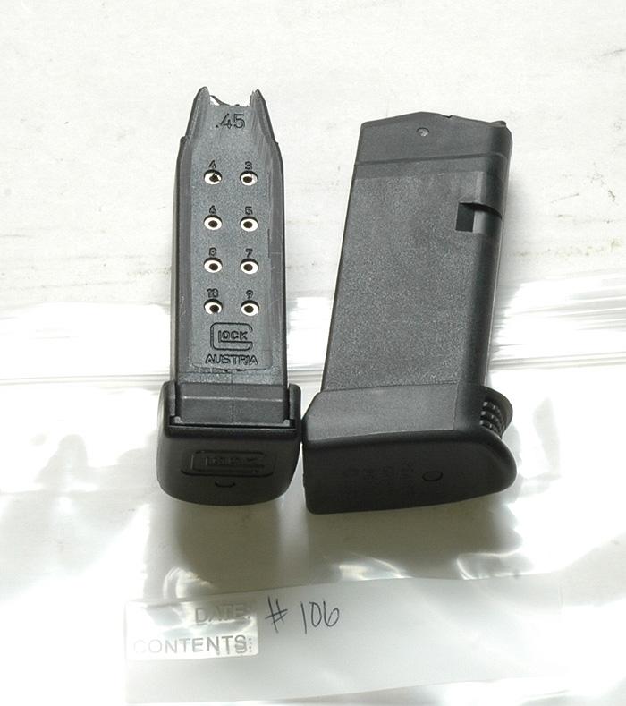 2 Glock 30 45acp Mags (Lot # 106) For Sale at GunAuction.com - 8083870