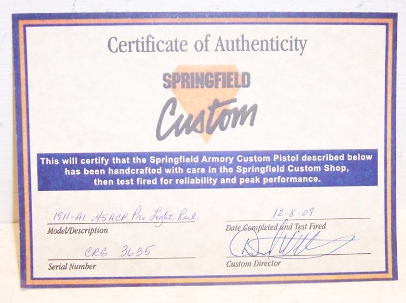 Springfield Armory Custom Shop 1911a1 Operator Pro 45acp Fbi Lnib For ...