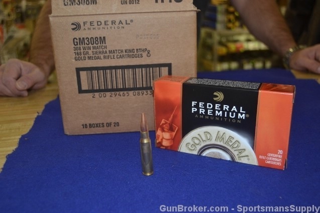 200 Rnds Federal 308 Win 168 Gr Gm308m For Sale at GunAuction.com ...
