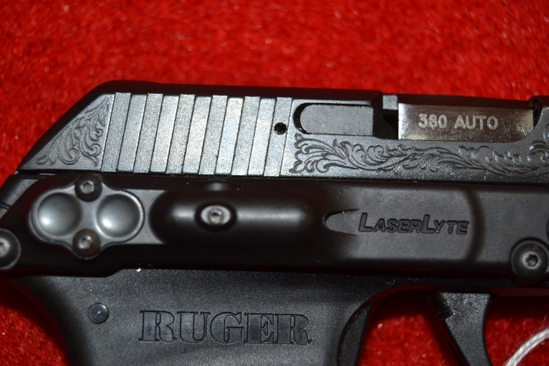 Ruger Lcp Blued Engraved .380 Acp Extra Mag Laserlite For Sale at ...