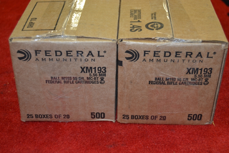 1000 Rnd Federal Xm193 5.56mm 55 Gr Mcbt Free Ship For Sale at ...