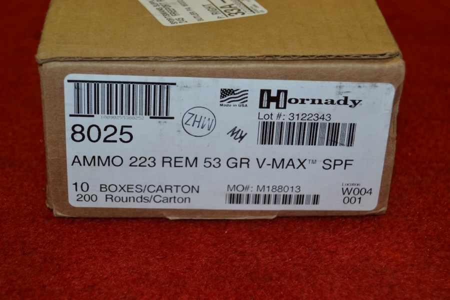 200rnds Hornady Superformance .223rem 53gr V-Max For Sale at GunAuction ...