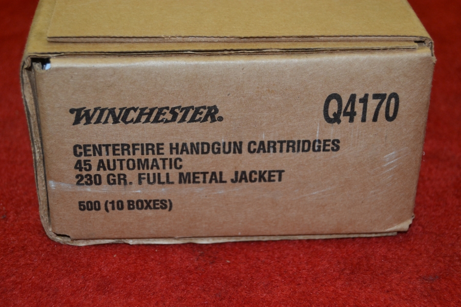 500rnds Winchester 45acp 230gr FMJ Q4170 FREE SHIP