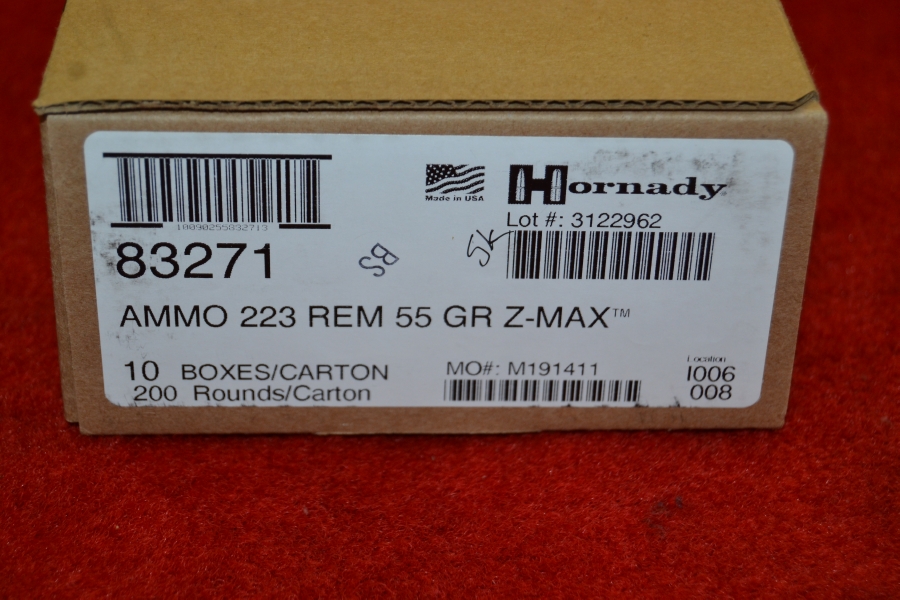 200rnds Hornady .223rem 55gr Z-Max Zombie Max For Sale at GunAuction ...