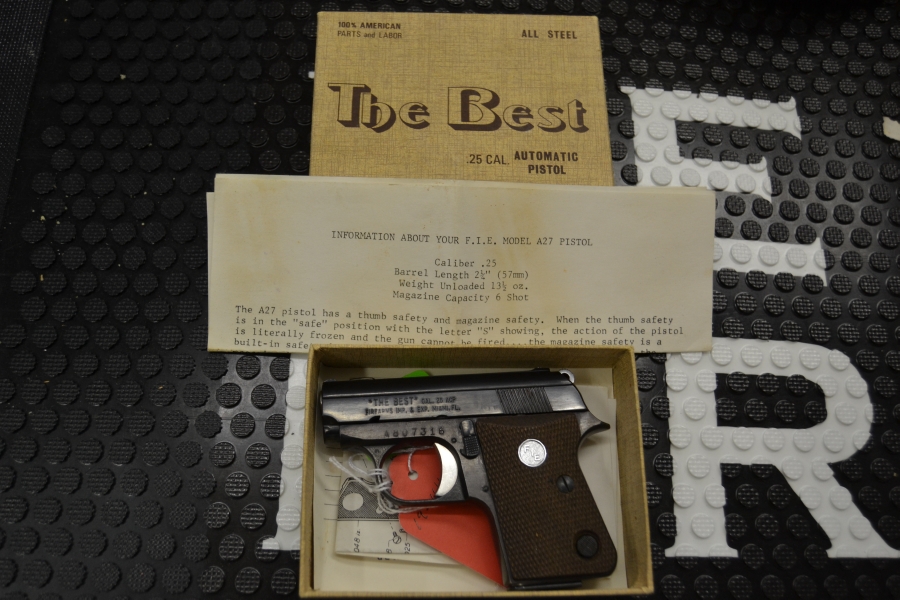 F.I.E. Model A27 .25acp Semi-Auto Original Box, 6rd Mag For Sale at ...