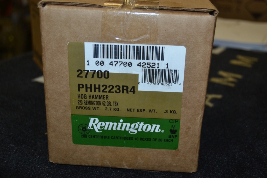 200 Rnds Remington 223 Rem Hog Hammer 62 Gr Tsx For Sale at GunAuction ...