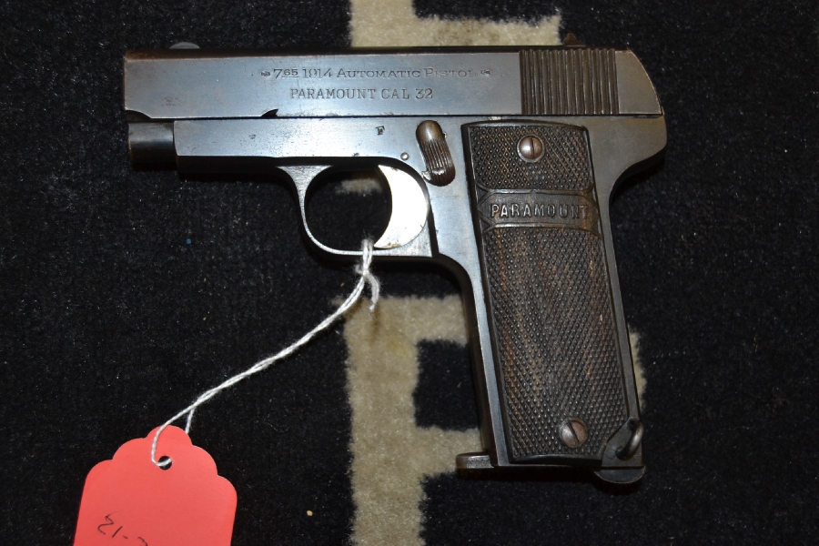 Paramount 1914 Automatic Pistol .32acp With Clip C&R Ok For Sale at ...