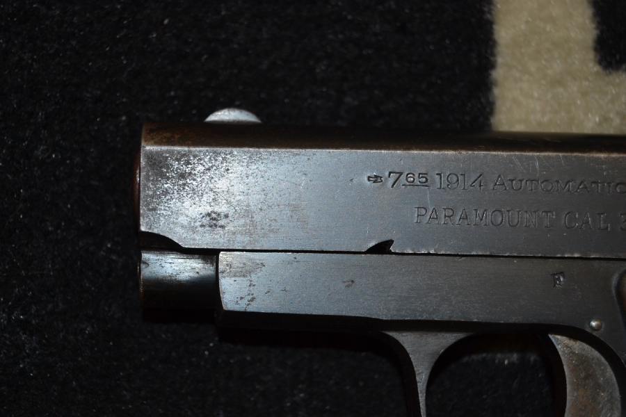 Paramount 1914 Automatic Pistol .32acp With Clip C&R Ok For Sale at ...