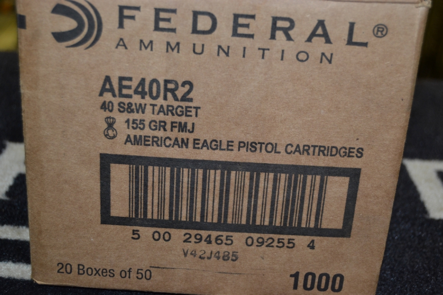 1000 Rds Federal Ae40r2 .40s&W 155gr Fmj For Sale at GunAuction.com ...