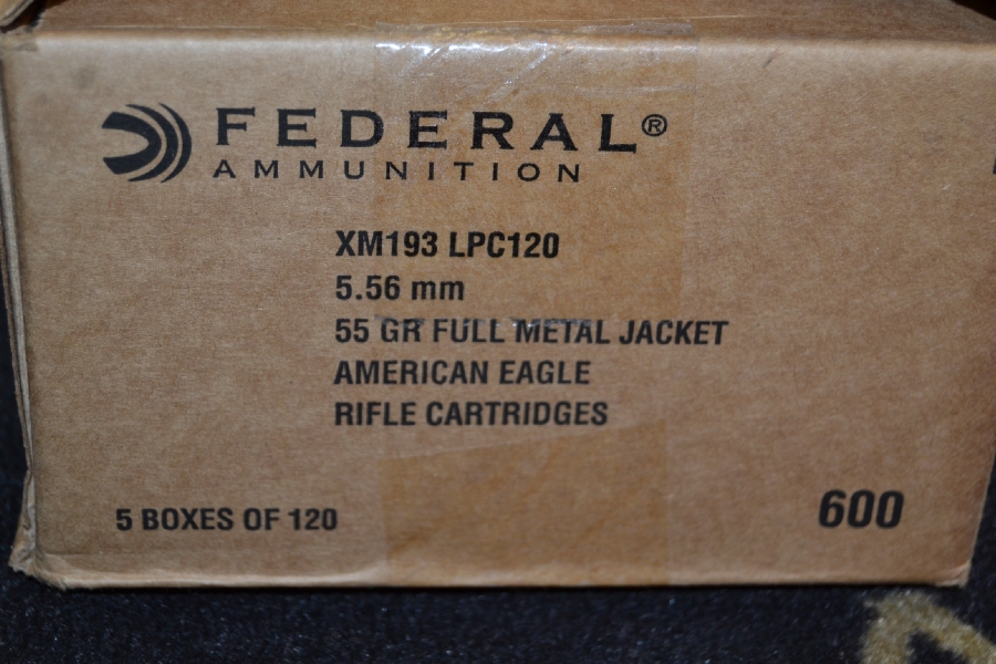 600 Rds Federal 5.56mm 55gr Fmj Xm193 Lpc120 For Sale at GunAuction.com ...
