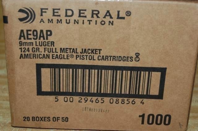 1000 Rds Federal Ae9ap 9mm 124gr Fmj Free Ship For Sale at GunAuction ...