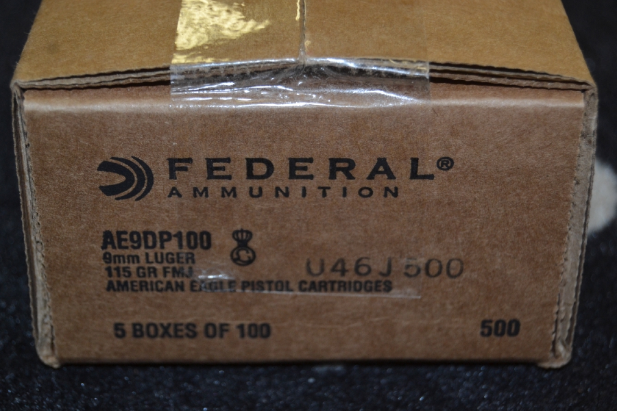500 Rds Federal Ae9dp100 9mm 115gr Fmj For Sale at GunAuction.com ...