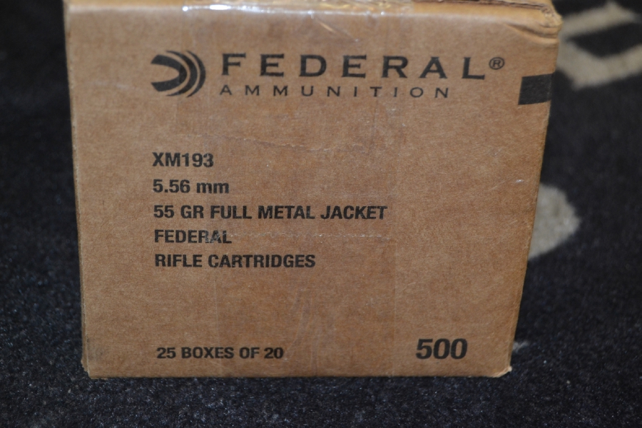 500rds Federal Xm193 5.56mm 55gr Fmj $20 Ship For Sale at GunAuction ...