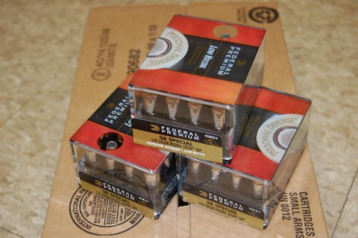 3 Boxes Of Fed. .38sp Hydroshock Jhp Ammo Pd38hs3h For Sale at ...