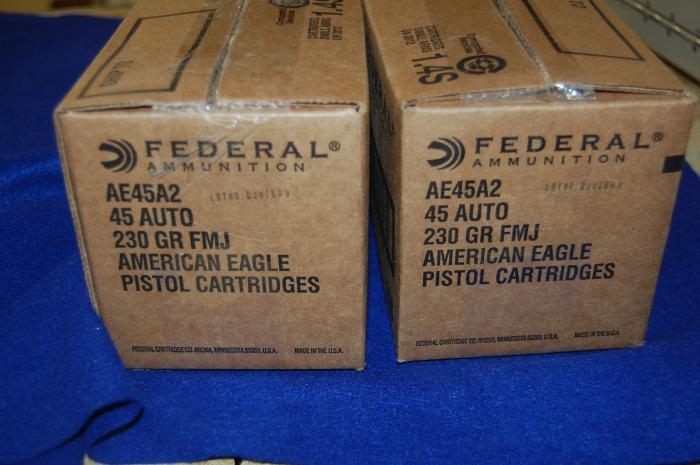 500rds Federal Ae 45acp 230gr Fmj Ae45a2 Free Ship For Sale at ...