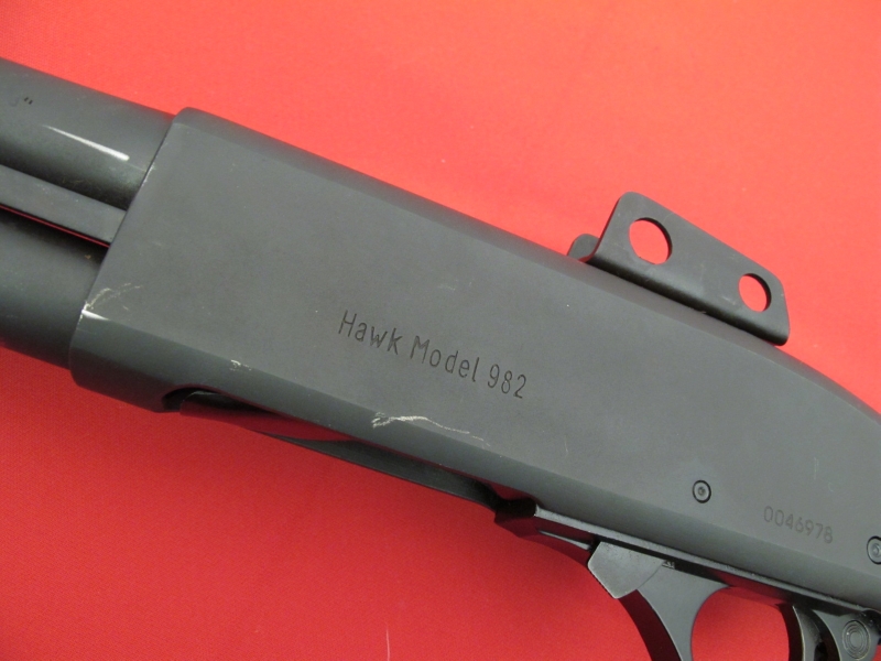 Hawk Model 982 12ga, 18.5in, 5 Shot, Defense Shotgun, Ghost Ring Sight ...