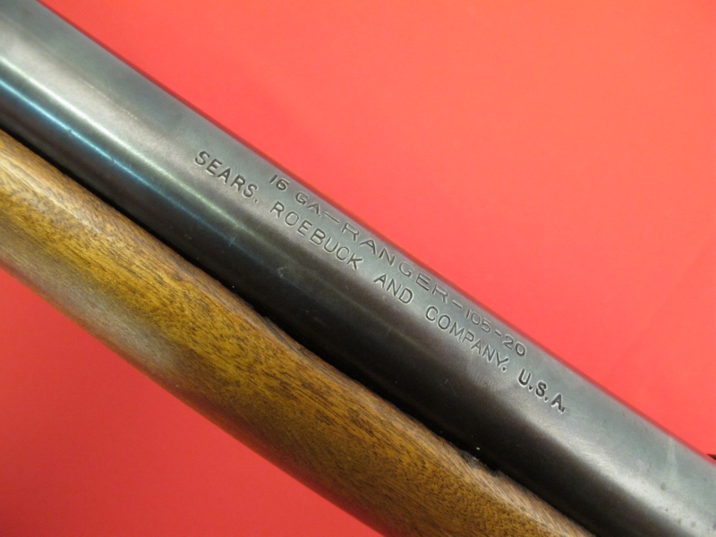 Sears Model 105-20 Ranger 16ga 26in, Bolt Action Shotgun, No Reserve ...