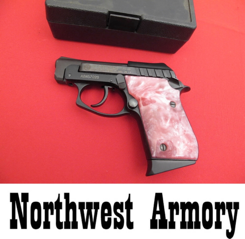 Taurus Model Pt22 22lr Blue, Factory Pink Pearl Grips, W/Box & Manual ...