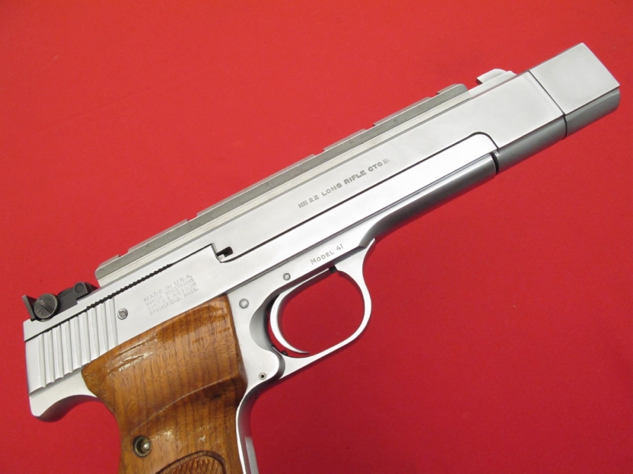 Smith & Wesson Model 41 22lr 5.5in W/Muzzle Break, Custom Hard Chrome ...