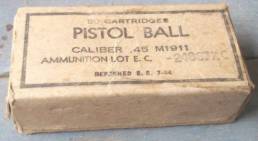 45 Caliber M1911 Ball Box Wwii Ec-44 Sealed Box For Sale at GunAuction ...