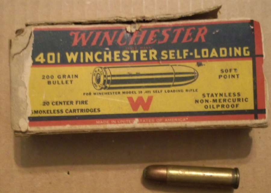 Winchester .401 S.L. Self Loading 401 Full Box 20 For Sale at ...