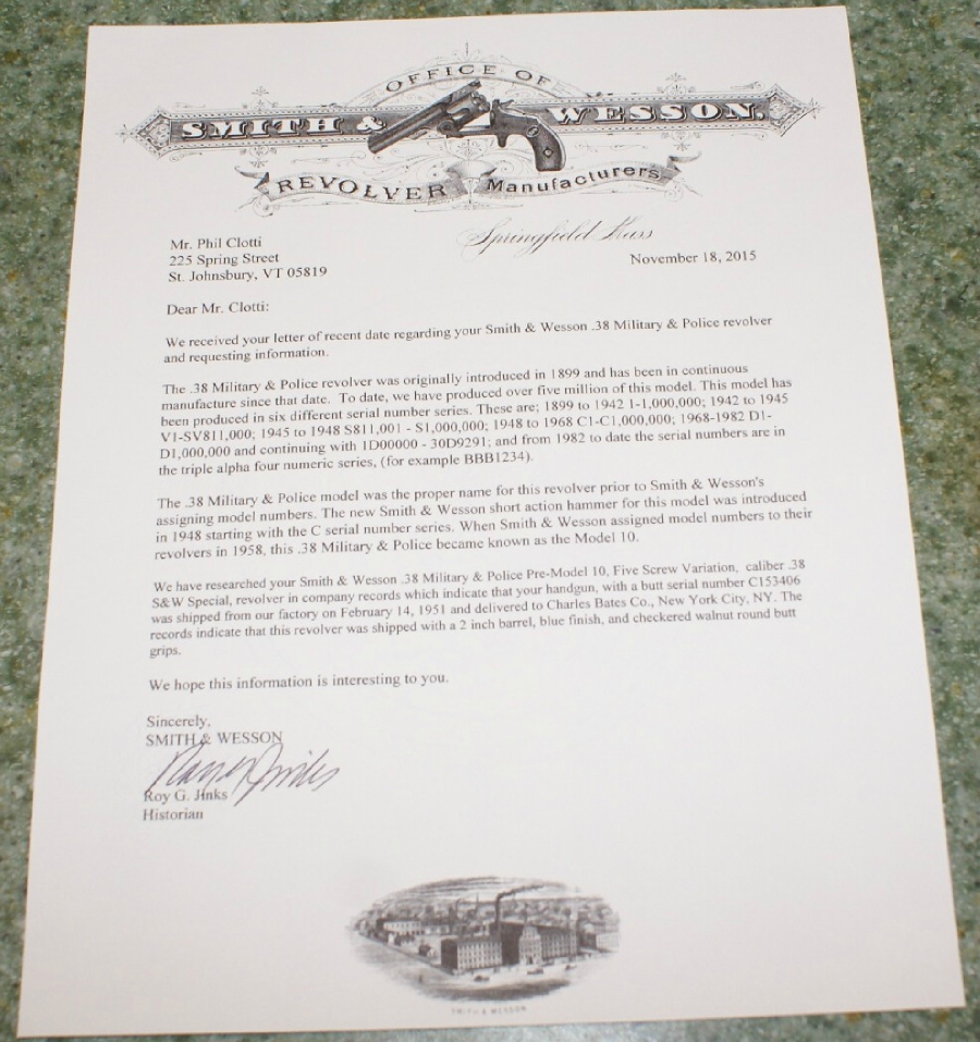 Smith & Wesson S&W Cutaway Sample 38 Spl C Pre Mod 10 W/ Letter .38 ...