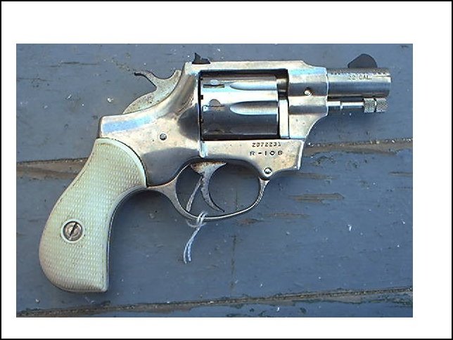 High Standard Hi Standard Sentinel Snub 22 Revolver Nickle Ivory