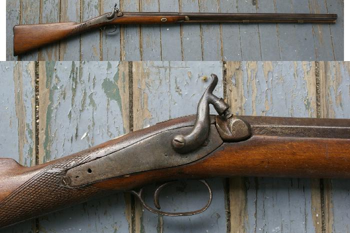 British ENGLISH Perscussion Antique ENGLISH 12 Ga SHOTGUN Fowler 1800's