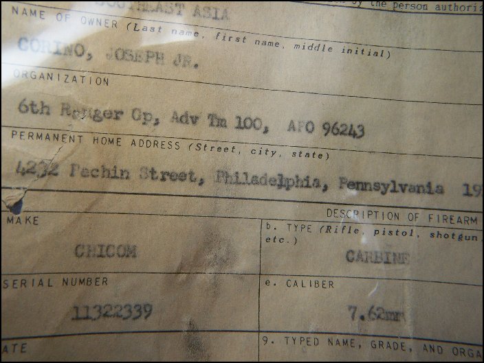 Chinese Chicom Sks Rifle W/ Vietnam Capture Papers 1969 For Sale at ...