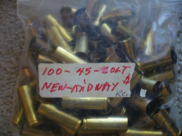 100 New 45 Long Colt Brass & 150 Swc Cast Bullets For Sale at ...